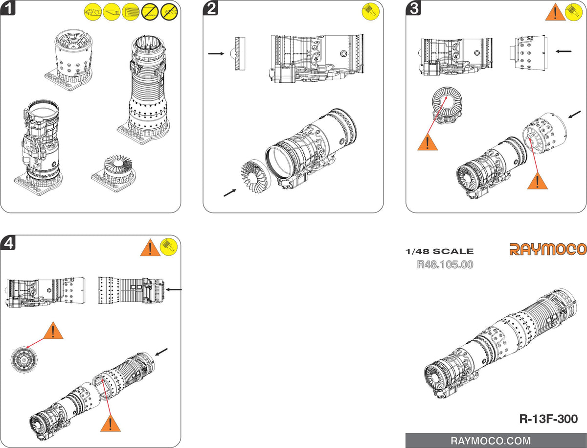 RC48.101.00 1/48 Collection of 4 sets for MiG-21 | RAYMOCO
